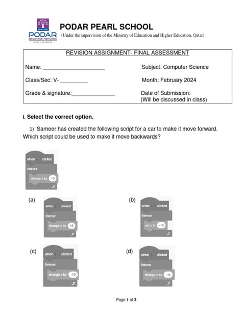 Csc Final Assessment Rev Assignment Feb 2024 Pdf Scratch Programming Language Computing