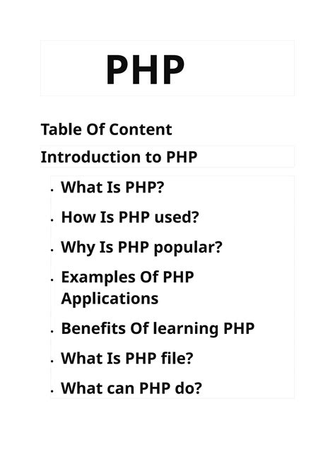 Solution Introduction Of Php Studypool