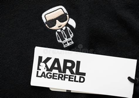 London Uk February 15 2024 Karl Lagerfeld Logo Tag And Emblem On