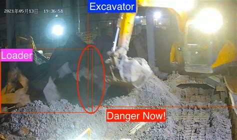 The Autonomous Excavator And Loader Potential Collision Scene When