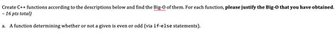 Solved Create C Functions According To The Descriptions Chegg