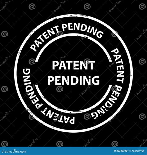 Patent Pending Stamp On Black Stock Illustration Illustration Of Patent Protection 303283281