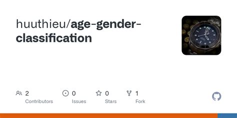 GitHub Huuthieu Age Gender Classification