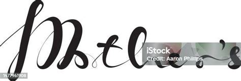 Cursive Text Mother Stock Illustration Download Image Now Banner Sign Beauty Black And
