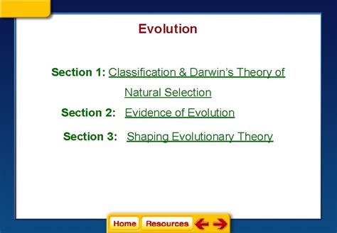 Evolution Section 1 Classification Darwins Theory Of Natural