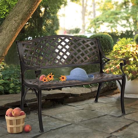 Joybase Outdoor Bench Garden Patio Bench With Backrest All Weather