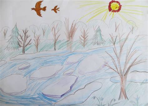 Как нарисовать рисунок на весну 81 фото