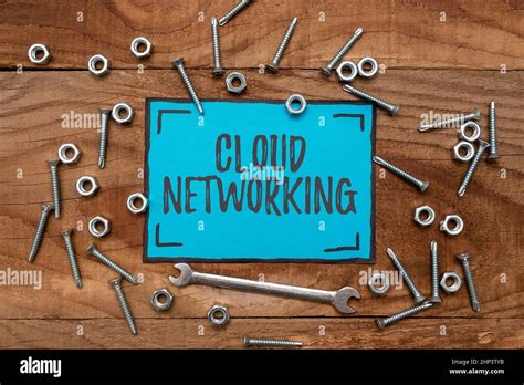 Hand Writing Sign Cloud Networking Internet Concept Is Term Describing Access Of Networking
