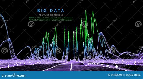 abstract analytical background with polygonal grid analyze big data
