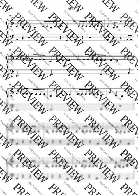 악보 RosÉ 로제 And Bruno Mars 브루노 마스 Apt 아파트 3단계 모음 악보 By 혀니피아노