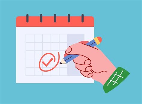 Premium Vector Hand With Pen Mark Calendar Important Mark Date Business Meeting Design Element