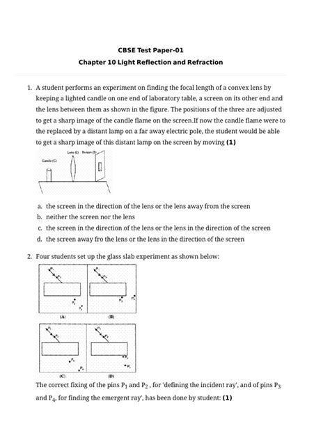 Qp Light Reflection And Refraction Pdf Glass Engineering And