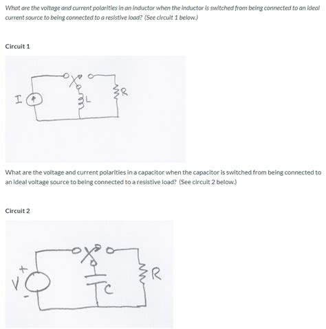 Solved What Are The Voltage And Current Polarities In An
