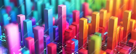 premium photo colorful 3d bar graphs and data visualization