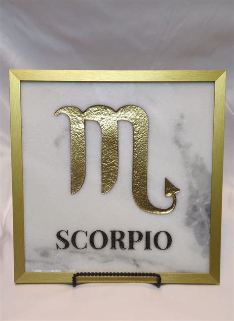 Zodiac Symbol Engraved In Marble Etsy