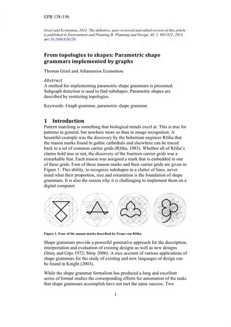Pdf From Topologies To Shapes Parametric Shape Grammars Implemented By Graphs Dokumen Tips
