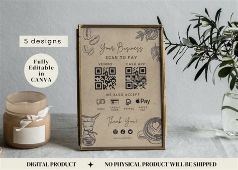 Diy Qr Code Sign Template Editable Printable Cafe Payment Sign Coffee Shop Scan To Pay Template Diy Qr Code Sign Template Editable Printable Cafe Payment Sign Coffee Shop Scan To Pay Template