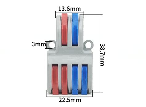Lever Wire Quick Connection Small Wire Connector Push In Terminal Block