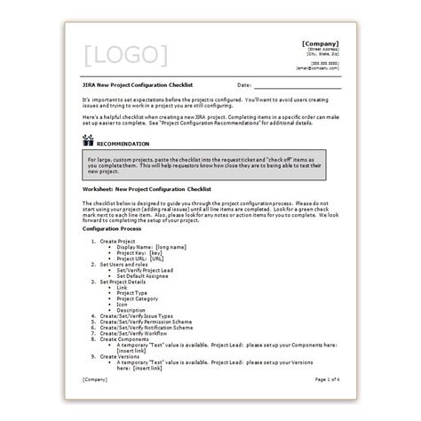 Jira New Project Configuration Checklist Strategy For Jira®