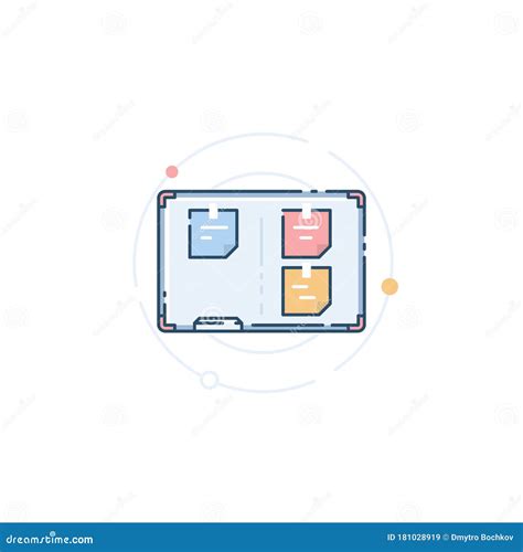 Kanban Icon Line Style Element From Agile Collection Thin Kanban Icon