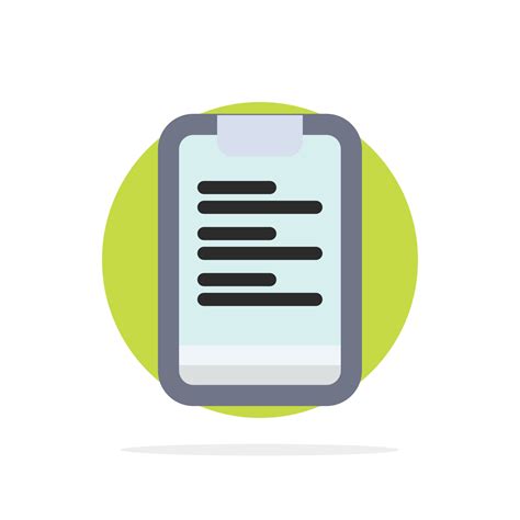 Clipboard Text Board Motivation Abstract Circle Background Flat Color