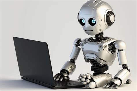 Premium Photo Chatgpt Ai Robot Answering Questions On A Laptop