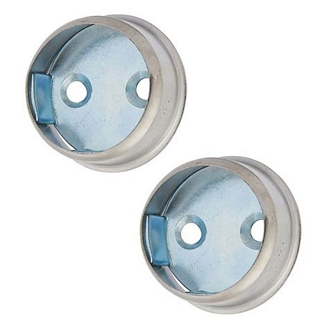 25mm Chrome Invisifix Wardrobe Rail End Sockets Pair Ray Grahams Diy