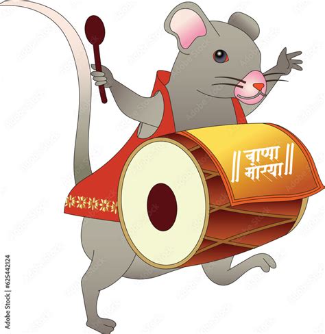 Mushak Or Lord Gajananas Vehicle Rat Welcoming Lord Ganesha On The Ganesh Festival With