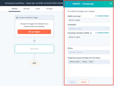 hubspot integration with msg91 msg91