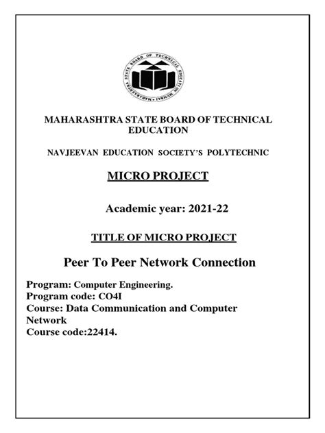 Dcc Micro Project Pdf Peer To Peer Computer Network