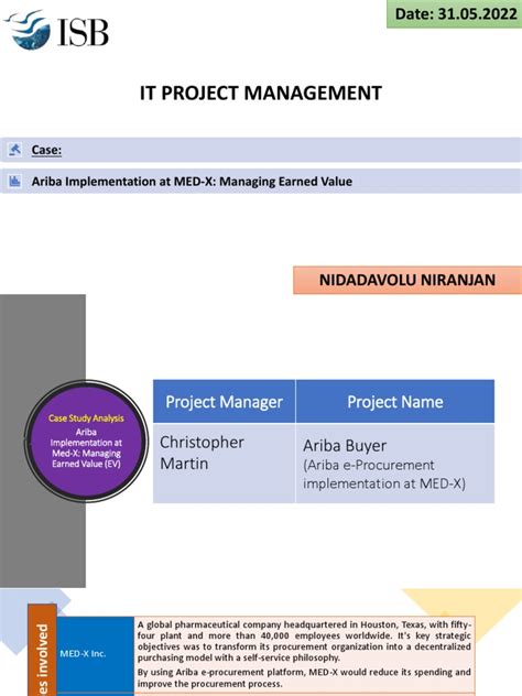 Ariba Implementation At Med X Pdf