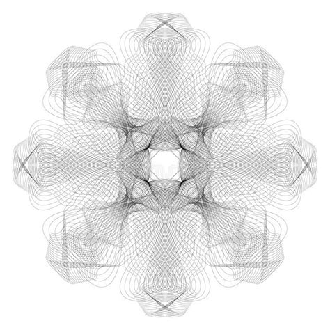 Black Logo From Blend Lines Circular Pattern Design By Vector Stock Vector Illustration Of