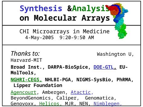 Ppt Synthesis And Analysis On Molecular Arrays Dokumentips