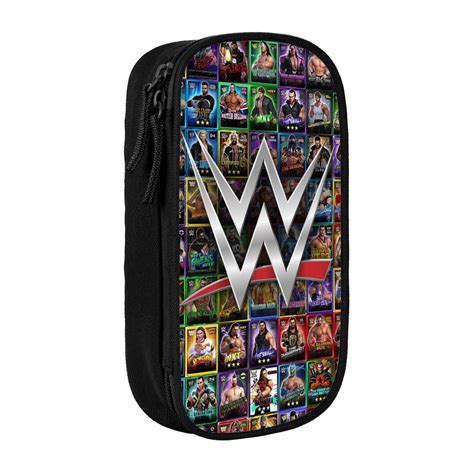 Wwe Large Pencil Case Durable Pencil Pouch With Big Capacity