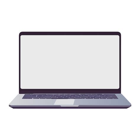 Premium Vector Laptop Vector Illustration With Blank Screen