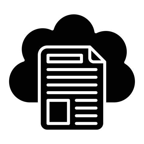 Cloud Storage Glyph Icon 6974670 Vector Art At Vecteezy