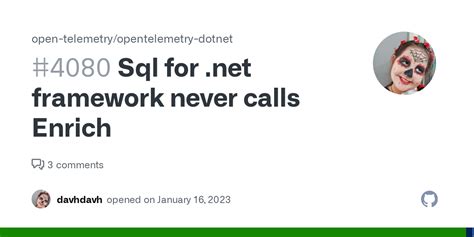 Sql For Net Framework Never Calls Enrich · Issue 4080 · Open