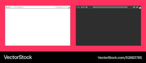 Blank Browser Mockup Or Empty Laptop Web Page Vec Vector Image