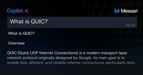 Understanding Quic Protocol Messari