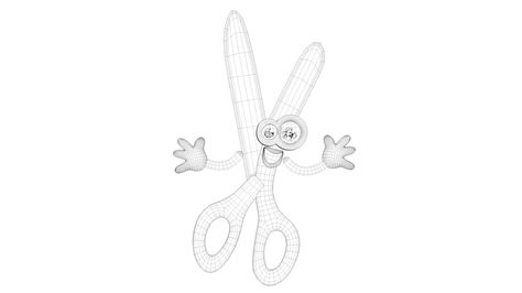 Scissors Character 3d Turbosquid 1965481