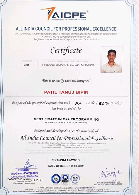Tanuj Patil On Linkedin Cplusplus Aicte Aicpe