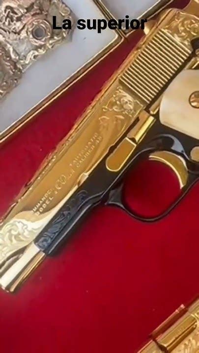 Pistola 1911 Colt 38 Super Cachas Oro Y Plata Colt 45 Gravada Star
