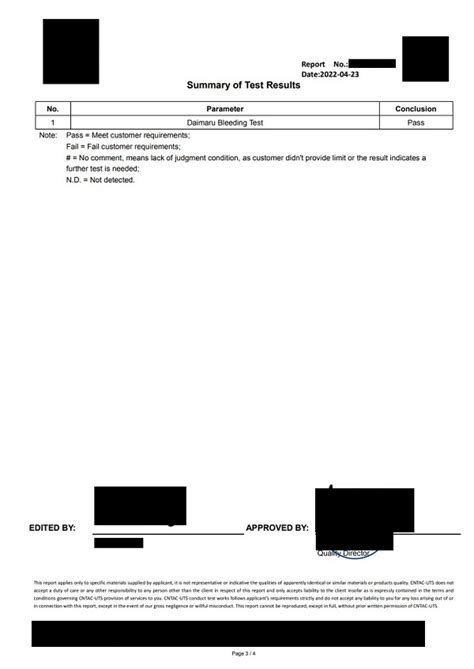 大丸法 Daimaru Bleeding Test 珩渥检测国际第三方检测、认证、验厂、验货、咨询平台