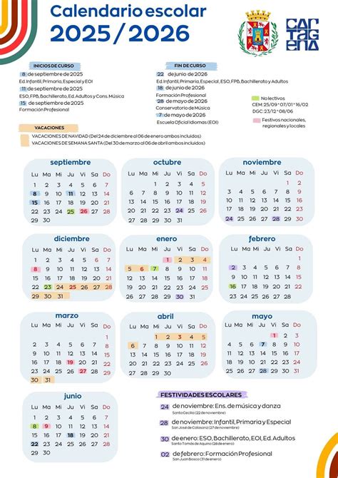 Calendario Escolar 20252026 En Murcia 🗓️ 🏕️☀️