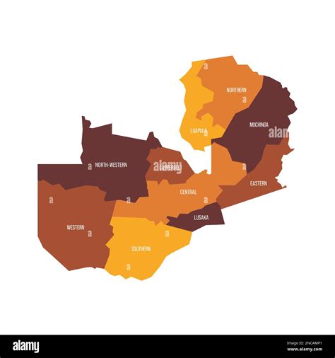 Large Detailed Political And Administrative Map Of Zambia Large