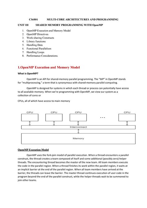 multi core architecture unit 3 warning tt undefined function 32 cs6801 multi core