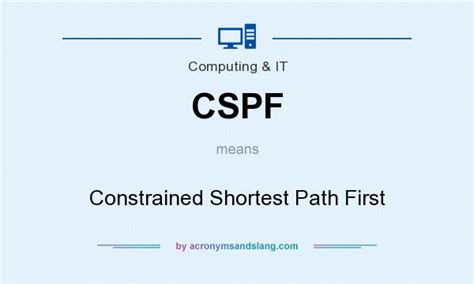 cspf constrained shortest path first in computing and it by