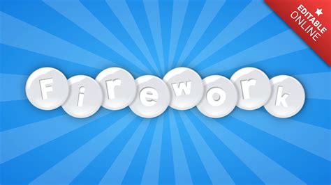 Firework White Balls Text Effect Generator