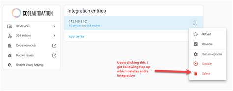 Cannot Delete Device Coolmasternet Configuration Home Assistant Community