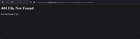 Roblox Web Api Docs Are Returning 404 Platform Usage Support